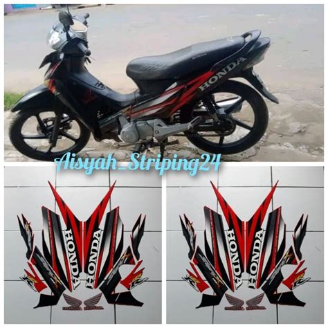 Jual STIKER STICKER STRIPING LIS LES POLET BODY MOTOR HONDA SUPRA X 125