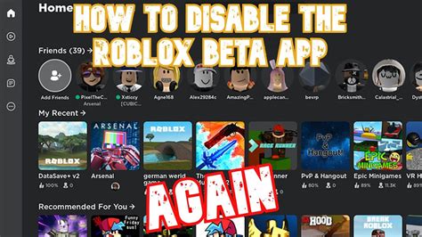 HOW TO DISABLE ROBLOX DESKTOP BETA APP YouTube