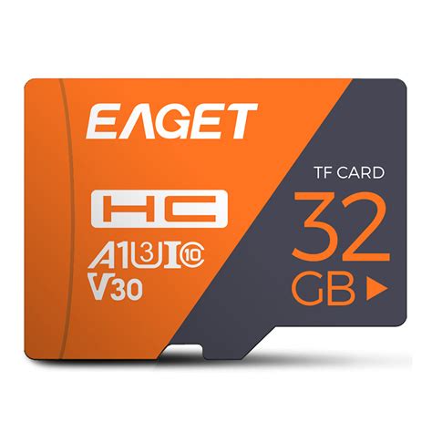 EAGET T1 Class 10 TF Card Memory Card U3 A1 V30 TF Flash Card 32GB 64GB