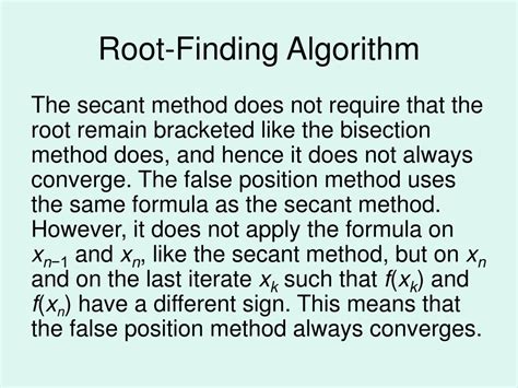 ppt root finding algorithm powerpoint presentation free download id 6544420