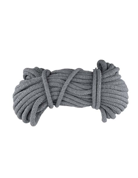 SZNUREK BAWEŁNIANY OKRĄGŁY 10 MM SZARY