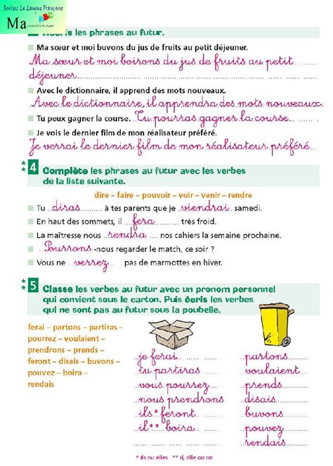 Ma Revision Conjuguer Les Verbes Au Futur