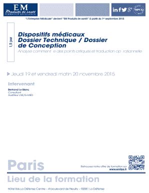 Fillable Online Emfps Dispositifs Mdicaux 1 5 Jour Dossier Technique