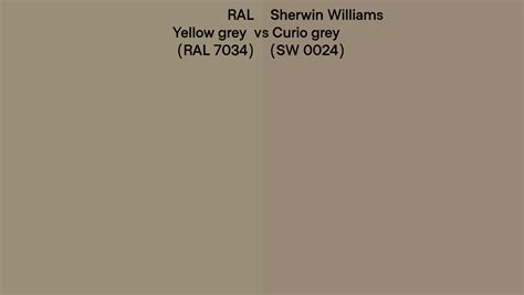 RAL Yellow Grey RAL 7034 Vs Sherwin Williams Curio Grey SW 0024