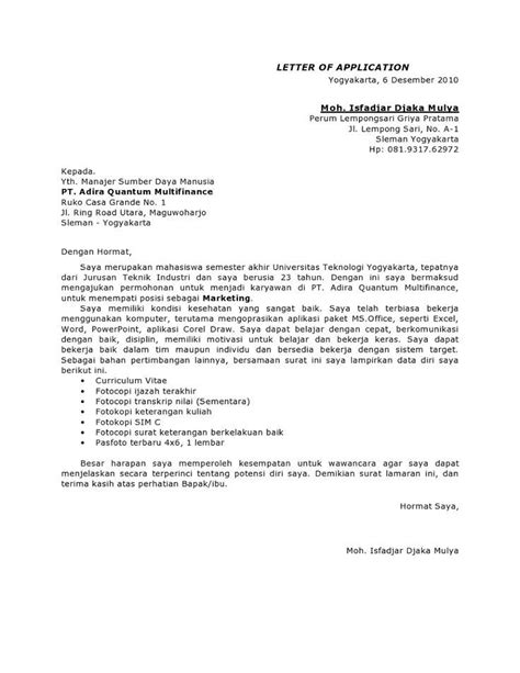 Surat Lamaran Tanpa Lowongan