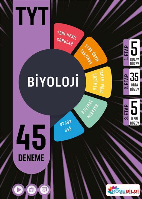 KÖŞEBİLGİ YAYINLARI TYT TYT Biyoloji 45 Branş Denemesi