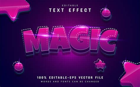 Premium Vector Editable Magic Text Effect