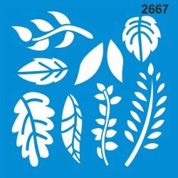 Yapraklar Stencil Boyama Ablonu Ocak Stencilsepeti