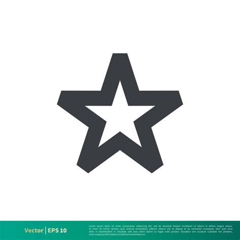 Ícone de forma de estrela simples vetor logotipo modelo ilustração