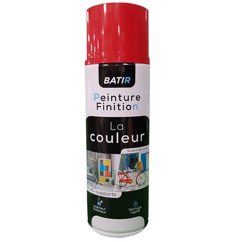 Aérosol peinture brillant 400ml rouge RAL 3000