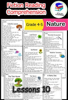 Nature Reading Comprehension Passages Includes Seasons Th Th Grade