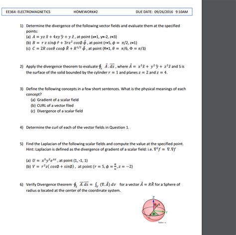 solved determine the divergence of the following vector
