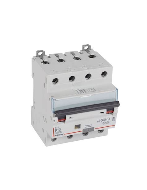 DISJONCTEUR DIFF DX³ 6000 VIS 4P 400V 10 A TYPE AC 1000MA 10KA