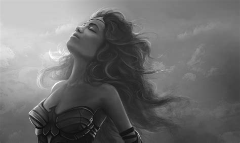 Download Diana Prince Black And White Comic Wonder Woman Hd Wallpaper