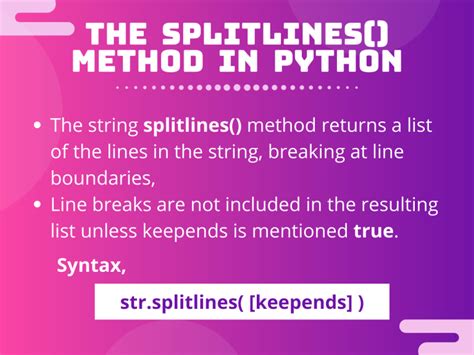 How To Use The Python String Splitlines Method AskPython