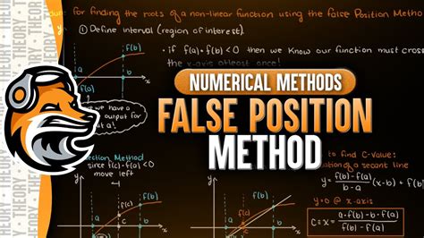 false position method numerical methods youtube