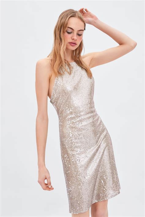 Venta Vestido Tirantes Lentejuelas Zara En Stock