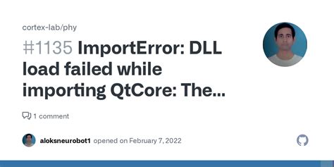 Importerror Dll Load Failed While Importing Qtcore The Specified
