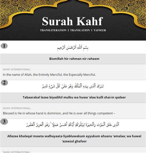 Al Kahf In English