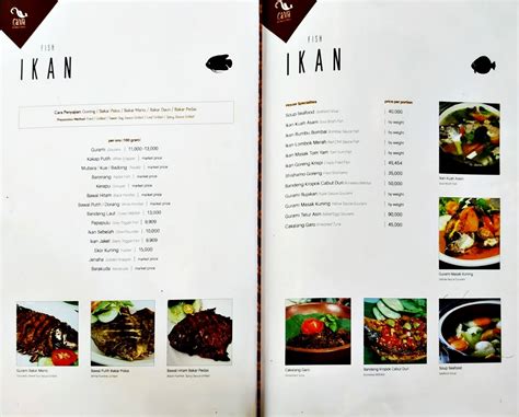 Menu At Gama Ikan Bakar Seafood Restaurant Bandung
