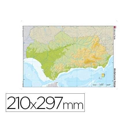 Mapa mudo de Andalucía físico 24600 Materialescolar es