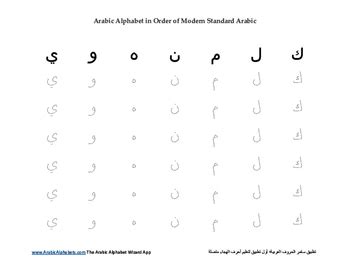 Arabic Alphabet Tracing Worksheets By Arabic Alphabet Tpt Arabic