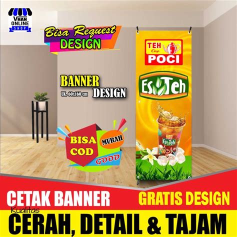 Spanduk Banner Es Teh Poci Bagus Keren Simple Lazada Indonesia