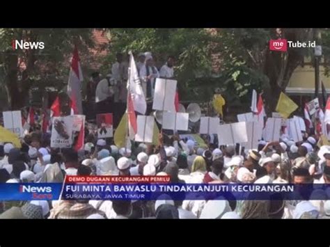 Demo Di Bawaslu Jatim Forum Umat Islam Jawa Timur Tuntut Kecurangan