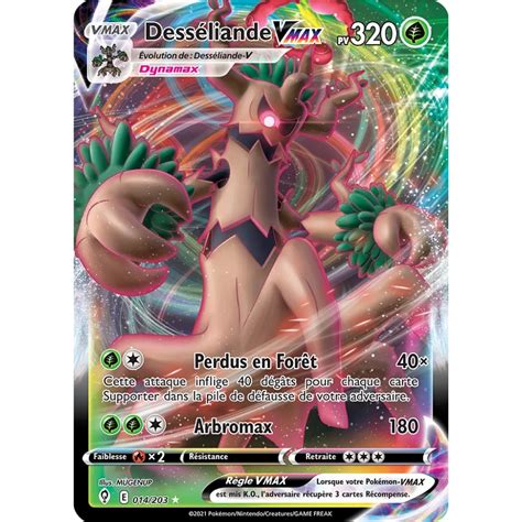 Carte Desséliande Holographique rare VMAX de Pokémon Épée et Bouclier