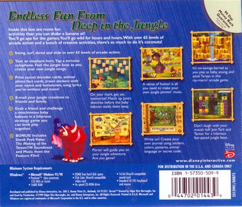 Disney S Activity Centre Tarzan Cover Or Packaging Material Mobygames