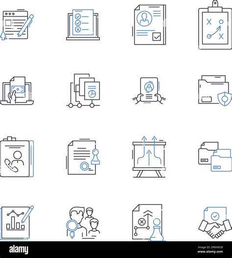 Procedures Line Icons Collection Protocol Directive Process System