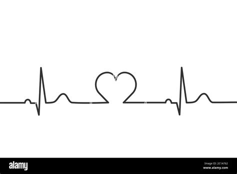 Pulse Rate Heart Rhythm Heartbeat Line Normal Electrocardiogram EKG