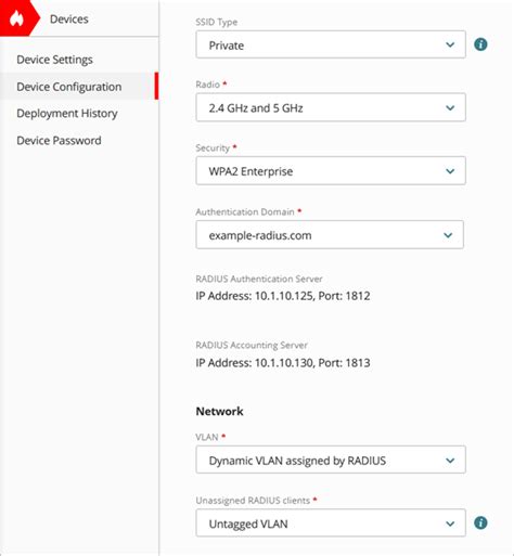 configure access point dynamic vlans