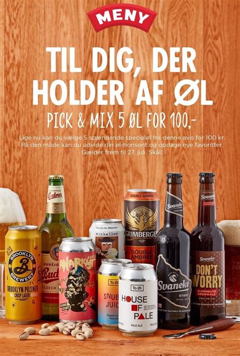 Pick mix 5 øl tilbud hos MENY