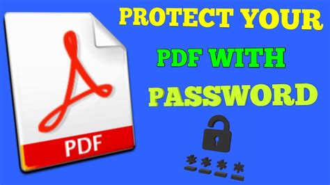 how to set password in your pdf without any application youtube