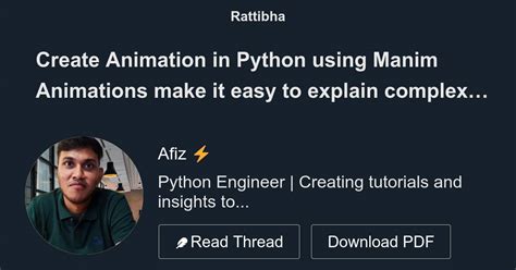 create animation in python using manim animations make it easy to explain complex topics we can