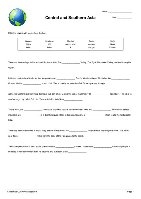 Cloud Cloze Worksheet Answers