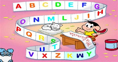Alfabeto da Turma da Mônica para imprimir e colorir Letras de A até Z