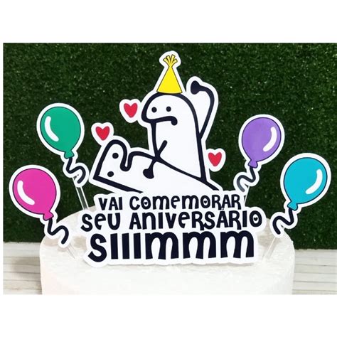 Topo De Bolo Flork Meme Bento Deixe A Sua Festa Aquele Bolo Lindo