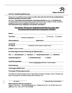 Ausfüllbar Online Formloser Antrag doc Fax Email Drucken pdfFiller