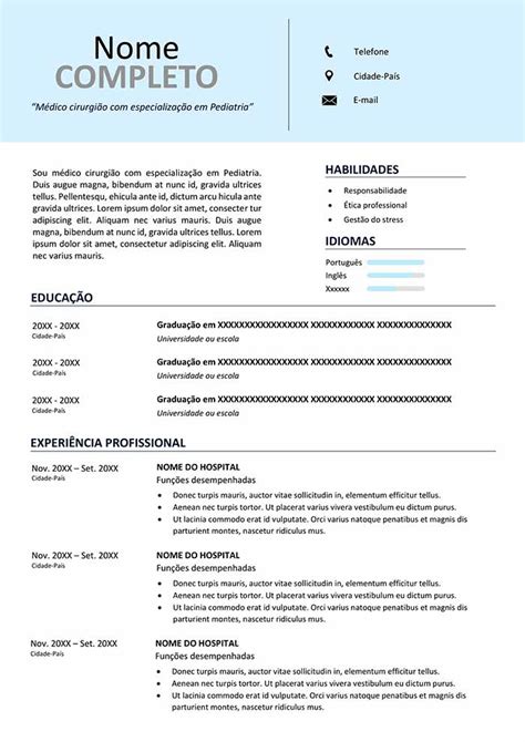 Exemplos De Habilidades Profissionais Para Currículo Novo Exemplo