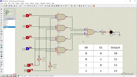 proteus tutorial cara membuat rangkaian multiplexer 4x1 dengan proteus youtube