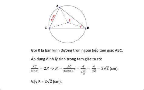 Công thức và cách tính bán kính đường tròn ngoại tiếp tam giác đầy đủ