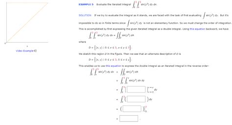 solved example 5 evaluate the iterated integral sin y2 dy