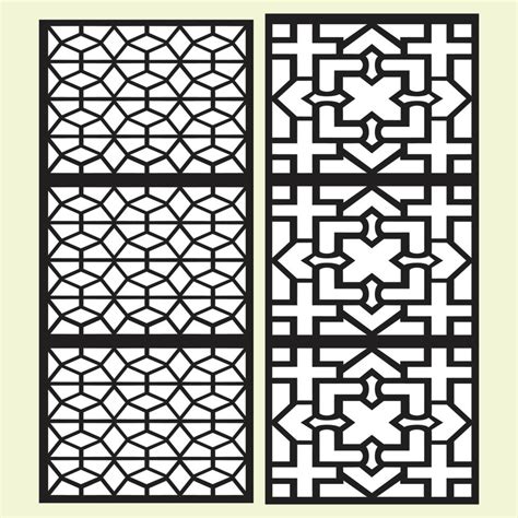Jali Design For Graphic And CNC Router Geometric Laser Cutting Vector