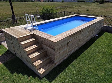 Piscina Fuori Terra Con Rivestimeto In Legno Di Pino Autoclavato