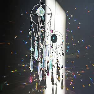 H D HYALINE DORA Crystal Rainbow Suncatcher Glass Wind Chimes Shaped