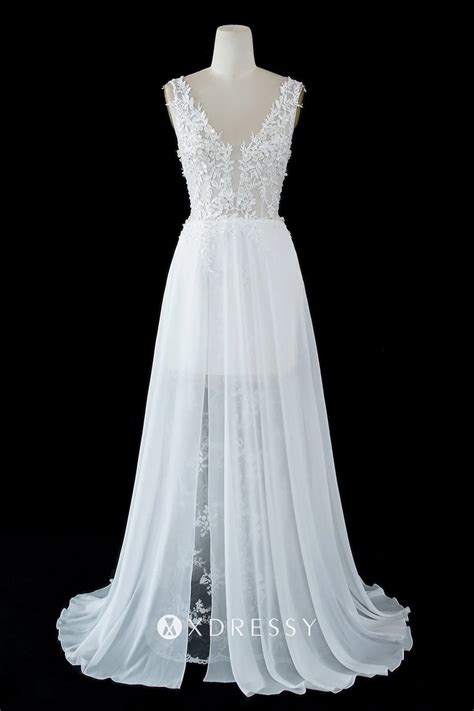 Buy Sheer White Gown Cheap Online