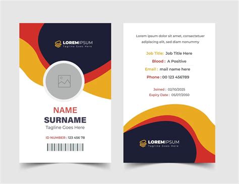 Office Id Card Elegant Business Company Id Card Identity Card