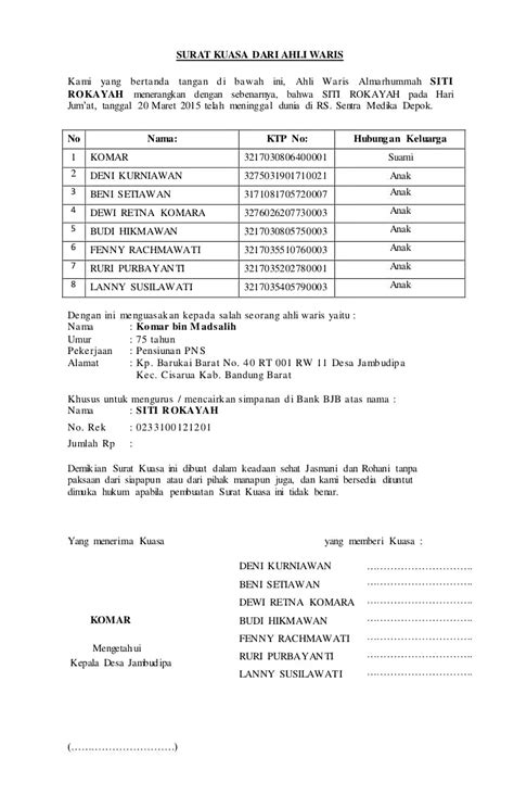 Detail Cara Mengurus Surat Ahli Waris Koleksi Nomer